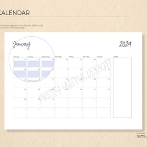 2024 Calendar / 2024 Organiser / Simple Calendar 2024 . 2024 Calendar ...