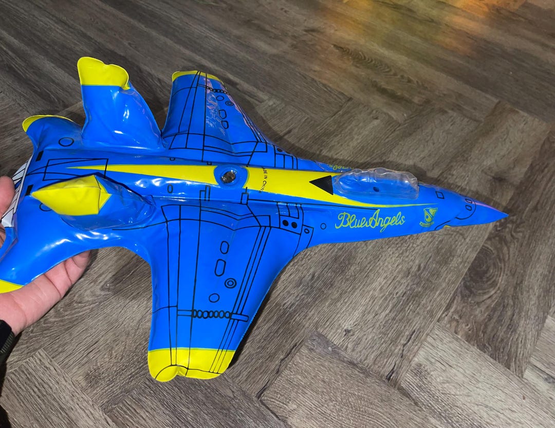 Vintage Inflatable Airplane U.S. Navy Blue Angel Fighter Jet 22 Long - Etsy