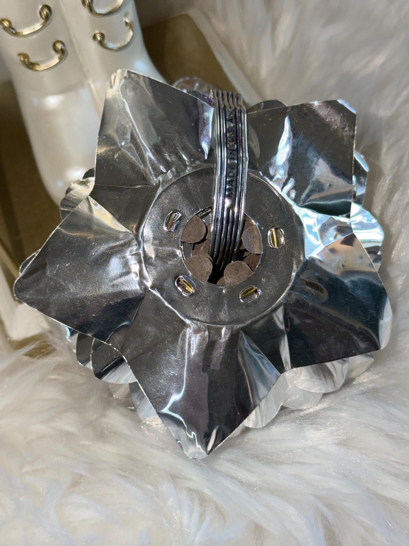 Vintage 1950’s Doubl-glo Aluminum Foil Star Flower Light Reflectors NOS ...