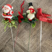 Flocked Santa - Etsy