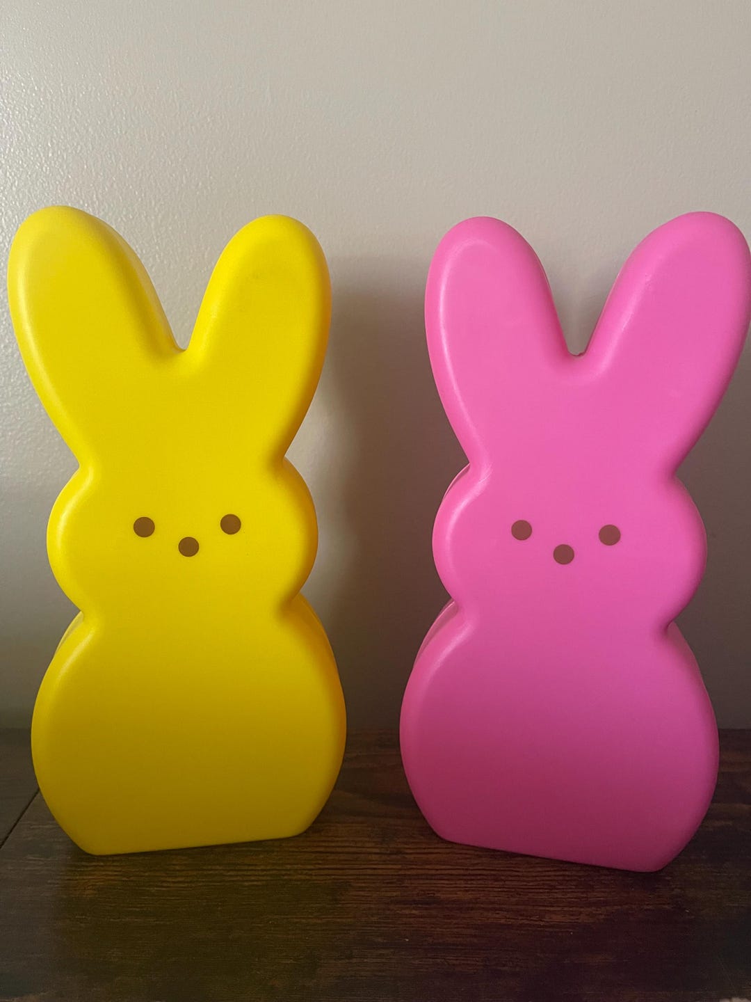 Peeps Marshmallow Easter Bunny LED Light Blow Molds Pink Yellow - Etsy