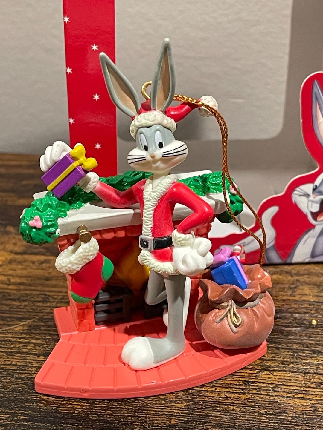 Vintage 1998 Looney Tunes Bugs Bunny Santa Claus Collectible Christmas ...