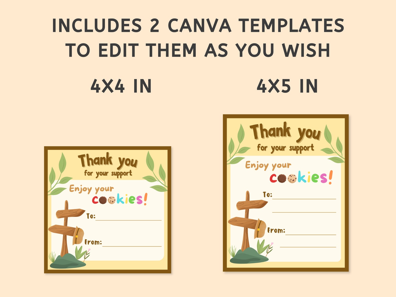 Girl Scout Cookies Thank You Card 2024 Editable and Printable Girl ...