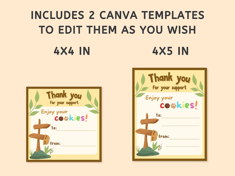 Girl Scout Cookies Thank You Card 2024 Editable and Printable Girl ...