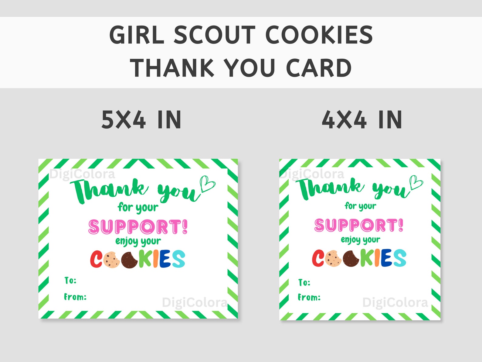 Girl Scout Cookie Thank You Card 2024 Editable and Printable Girl Scout ...