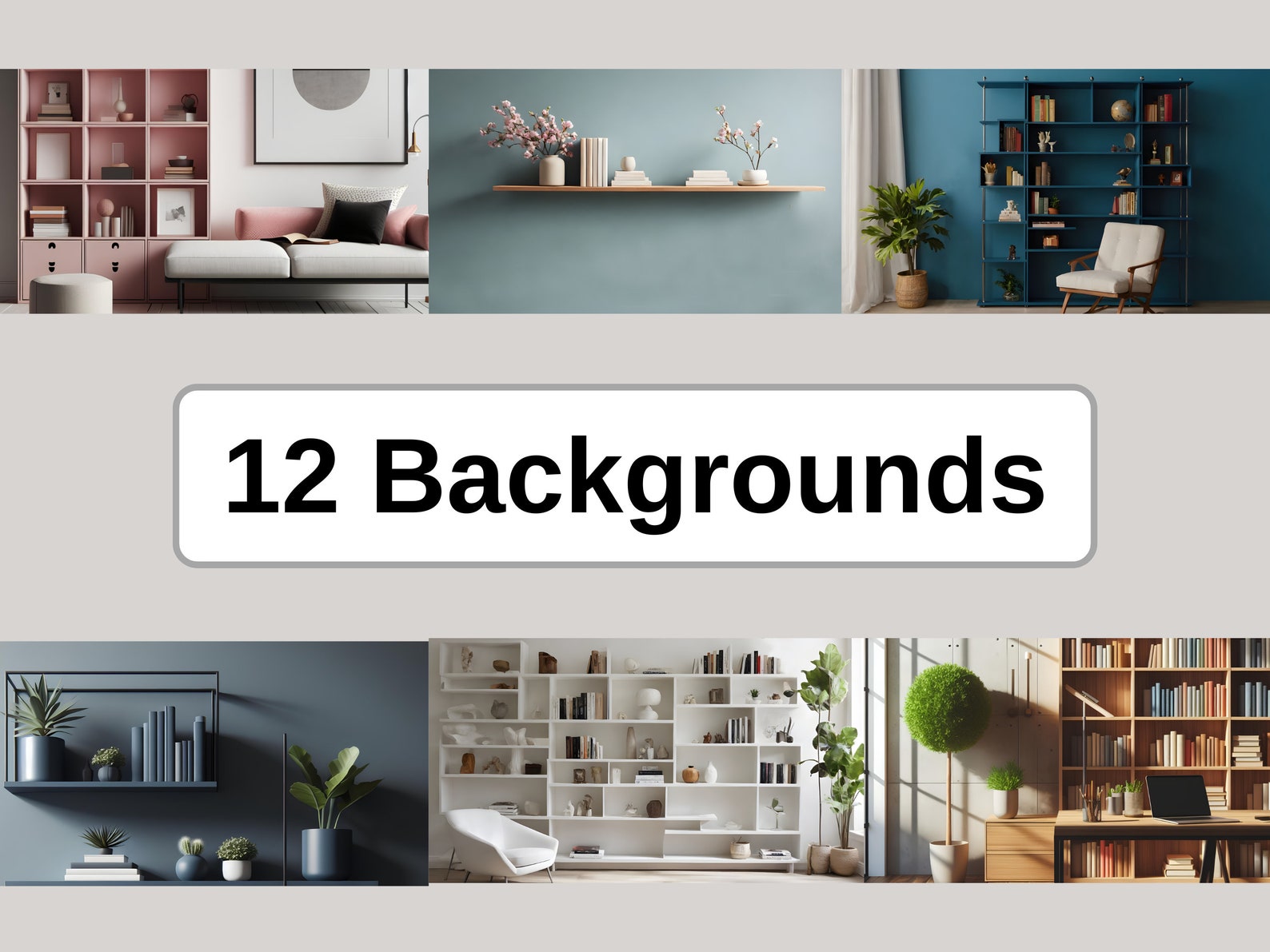 Zoom Backgrounds 12 Bundle | Zoom Neutral Backgrounds Home Office ...