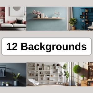 Zoom Backgrounds 12 Bundle | Zoom Neutral Backgrounds Home Office ...