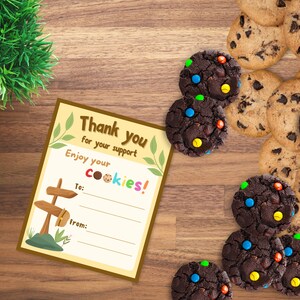 Girl Scout Cookies Thank You Card 2024 Editable and Printable Girl ...