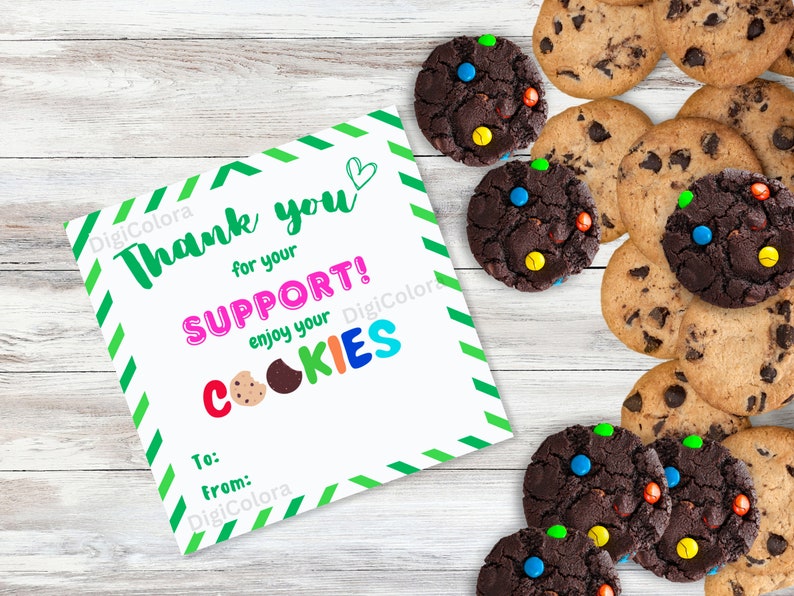 Girl Scout Cookie Thank You Card 2024 Editable And Printable Girl Scout