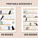 Coloring Bookshelf Tracker | Book Reading Journal | 50 100 Book ...