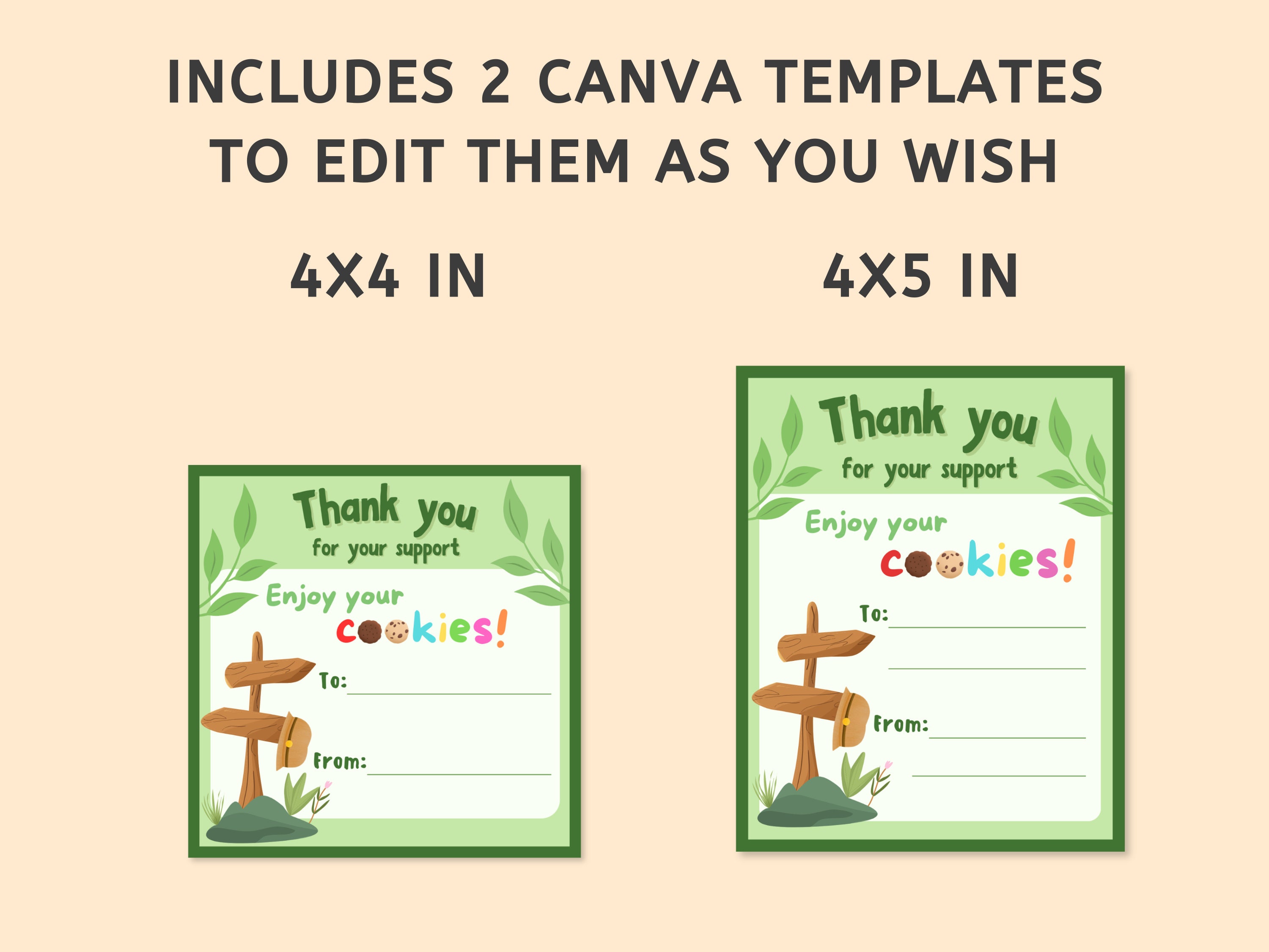 Girl Scout Cookies Thank You Card 2024 Editable and Printable Girl ...