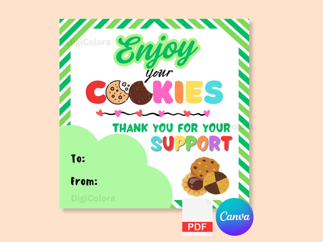 Girl Scout Cookies Thank You Card 2025 | Editable and Printable Girl ...