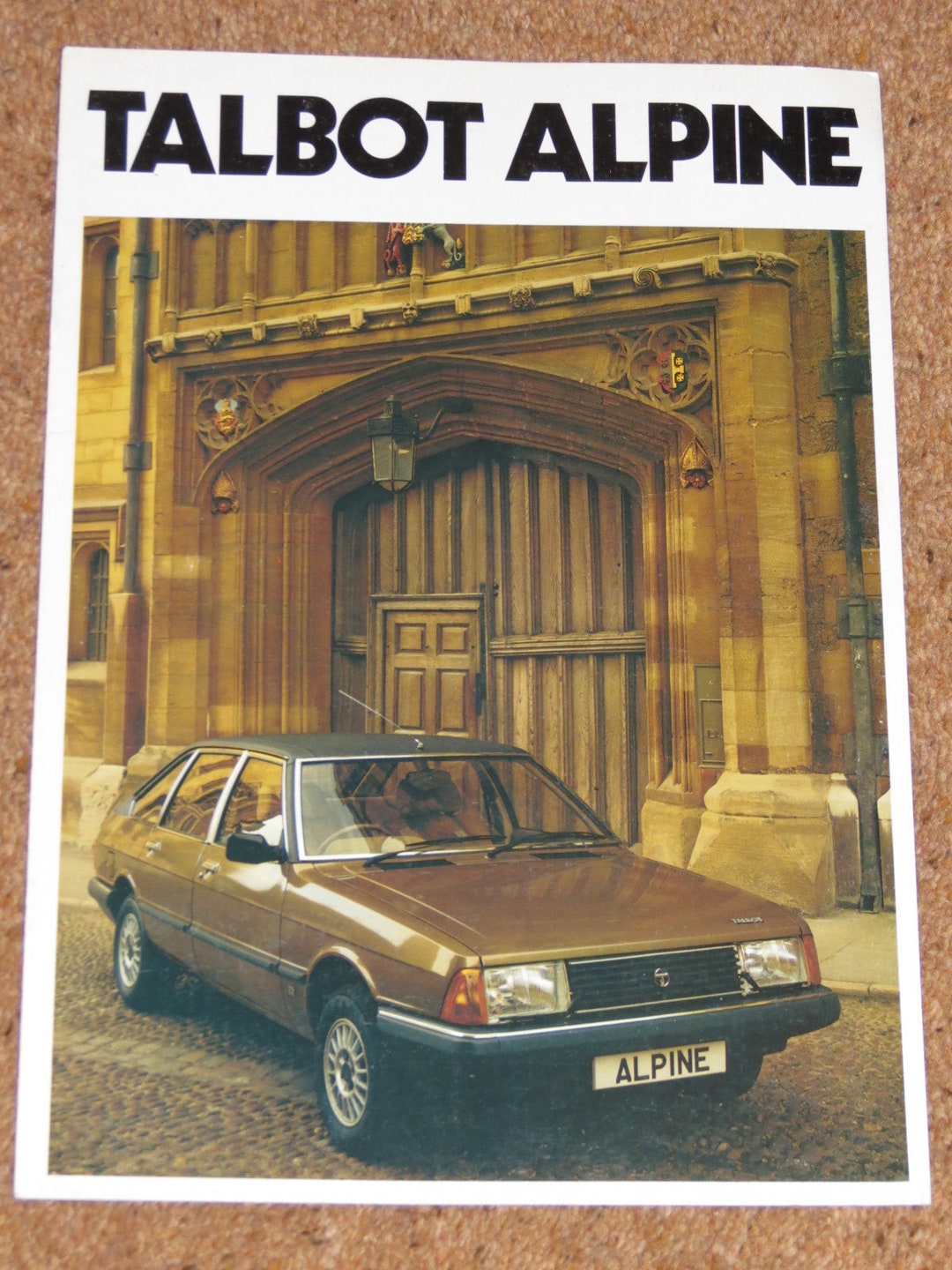 1980 TALBOT ALPINE Sales Brochure revised Model - Etsy