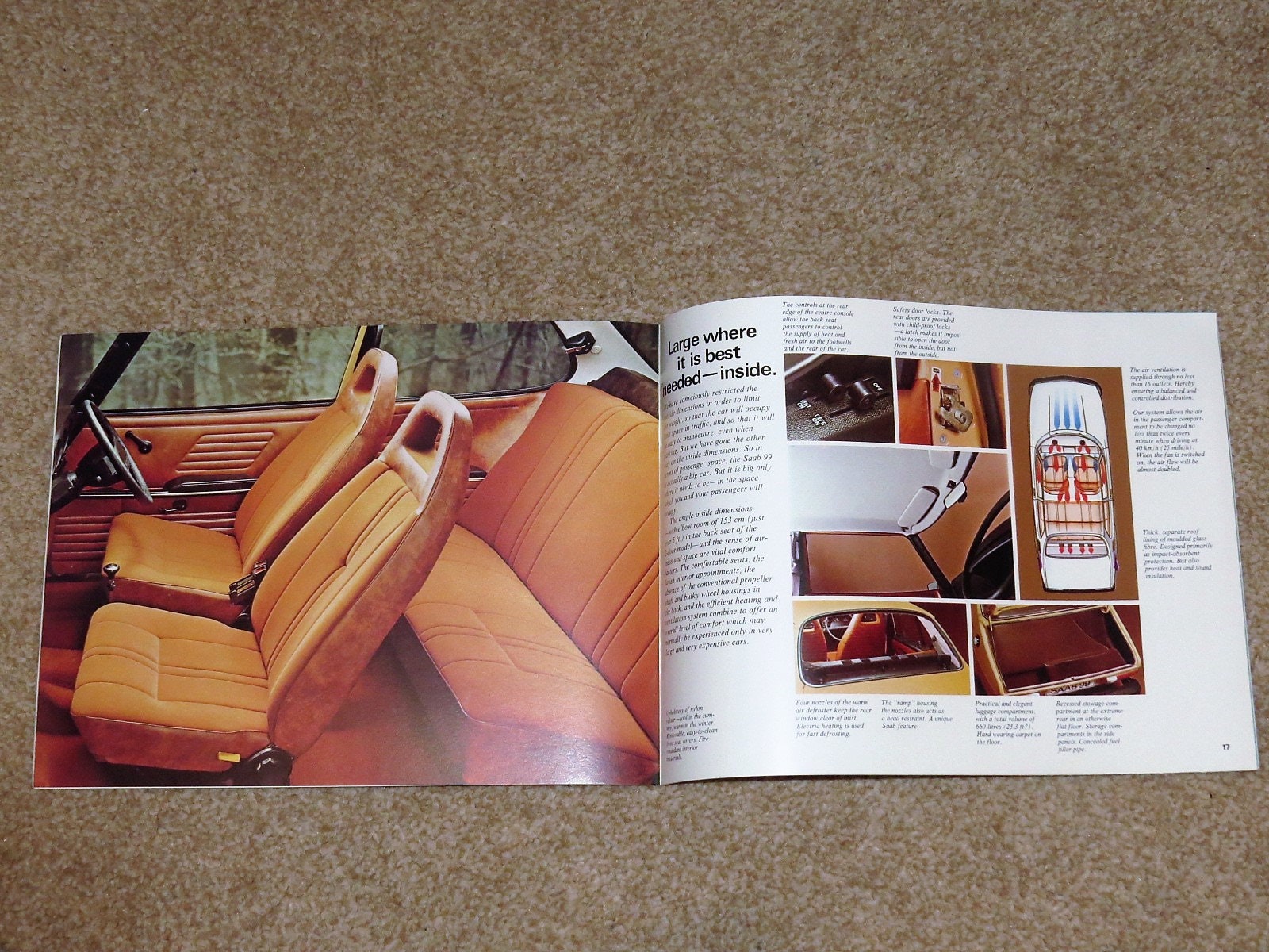 1975-76 SAAB 99 GL SALOON Sales Brochure Mint Condition Best Available ...