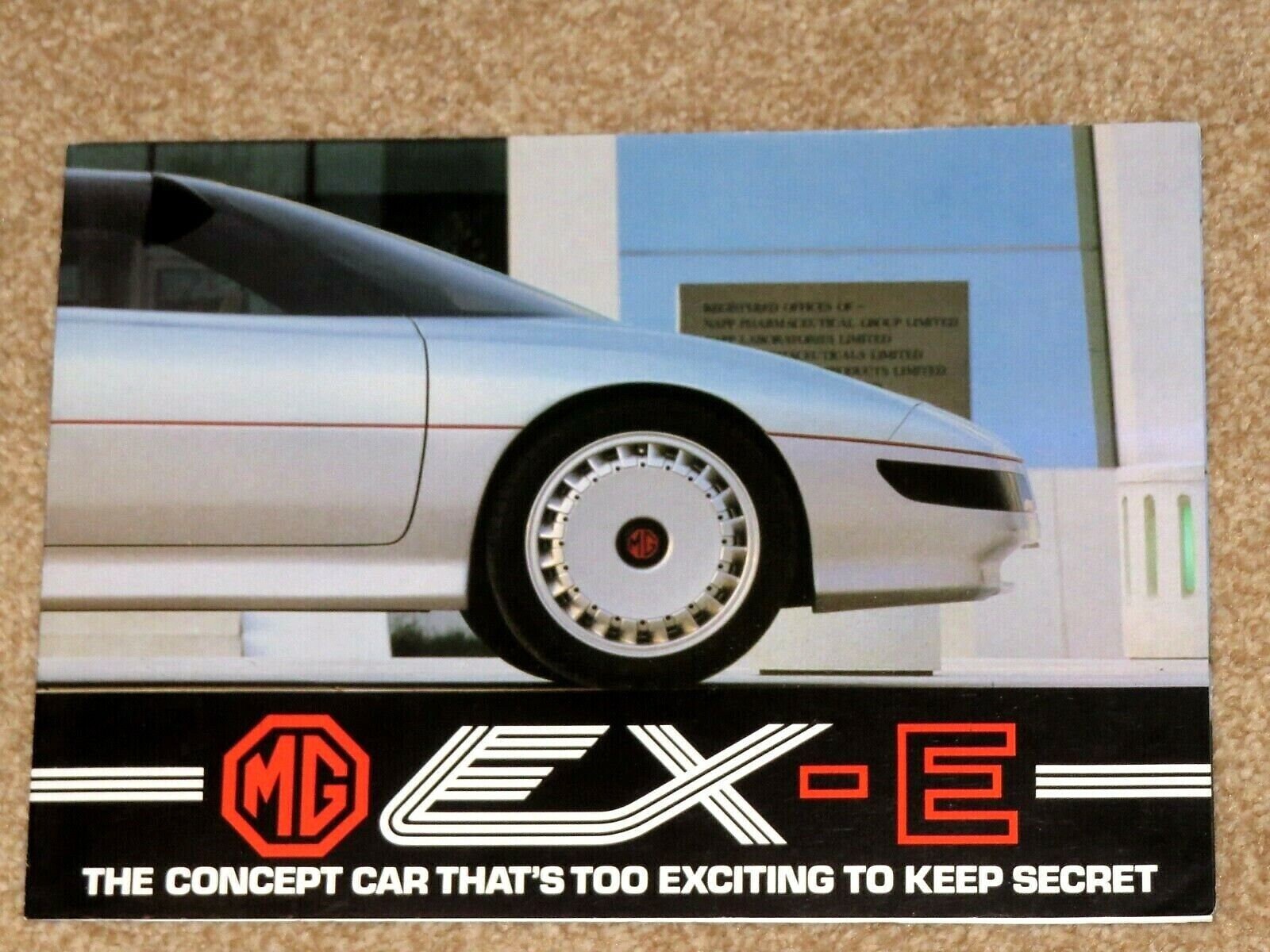MG EX-E Concept Car Sales Brochure Poster 1985 - Etsy