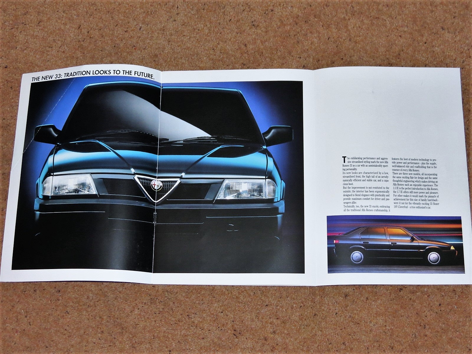 Sales Brochure 1987 Alfa Romeo ALFA 33 revised Model Cloverleaf 1.7 IE ...
