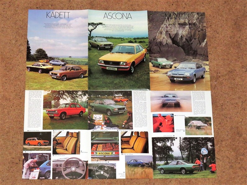 1977-78 OPEL UK Range Sales Brochure Inc Kadett GT/E Ascona - Etsy