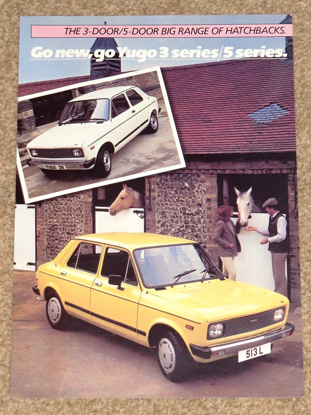 1982-85 YUGO 3/5 SERIES Sales Leaflet Brochure 311 511 513L - Etsy