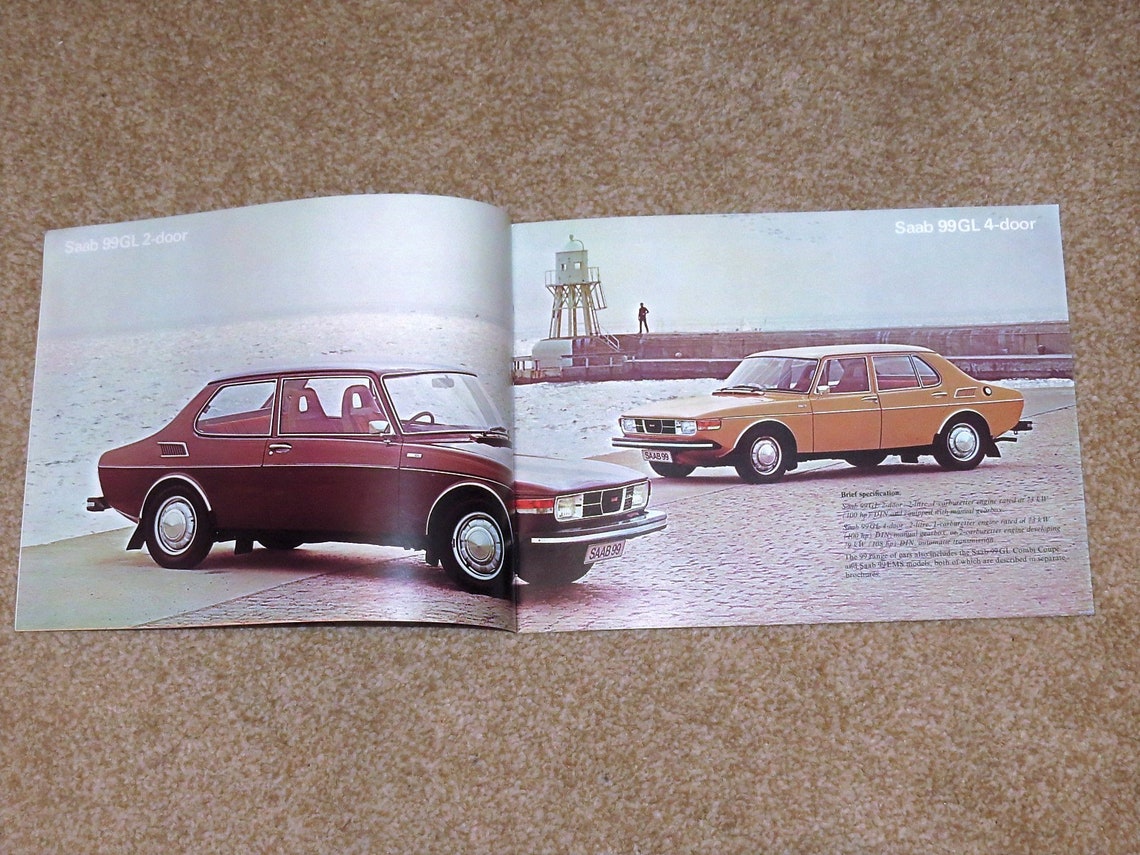 1975-76 SAAB 99 GL SALOON Sales Brochure Mint Condition Best Available ...