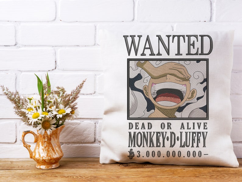 Monkey D. Luffy, Digital Embroidery File, Machine Embroidery Design ...