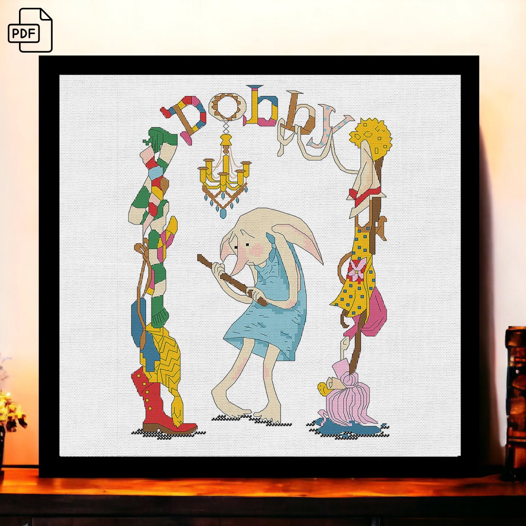 Harry the Wizard Potter Dobby Portrait Cross Stitch Pattern, Xstitch ...