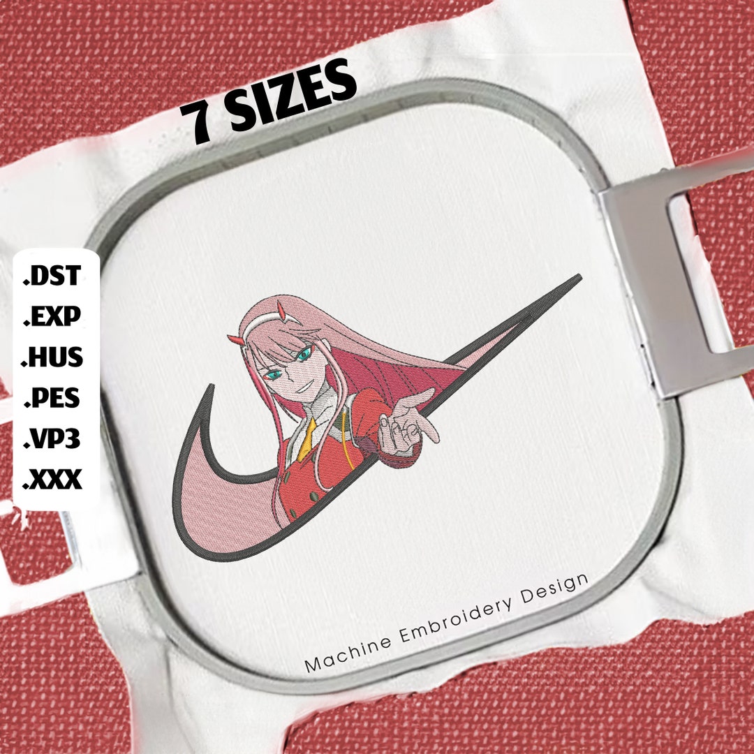 NK Logo Zero Two Digital Machine Embroidery File, Anime Character ...