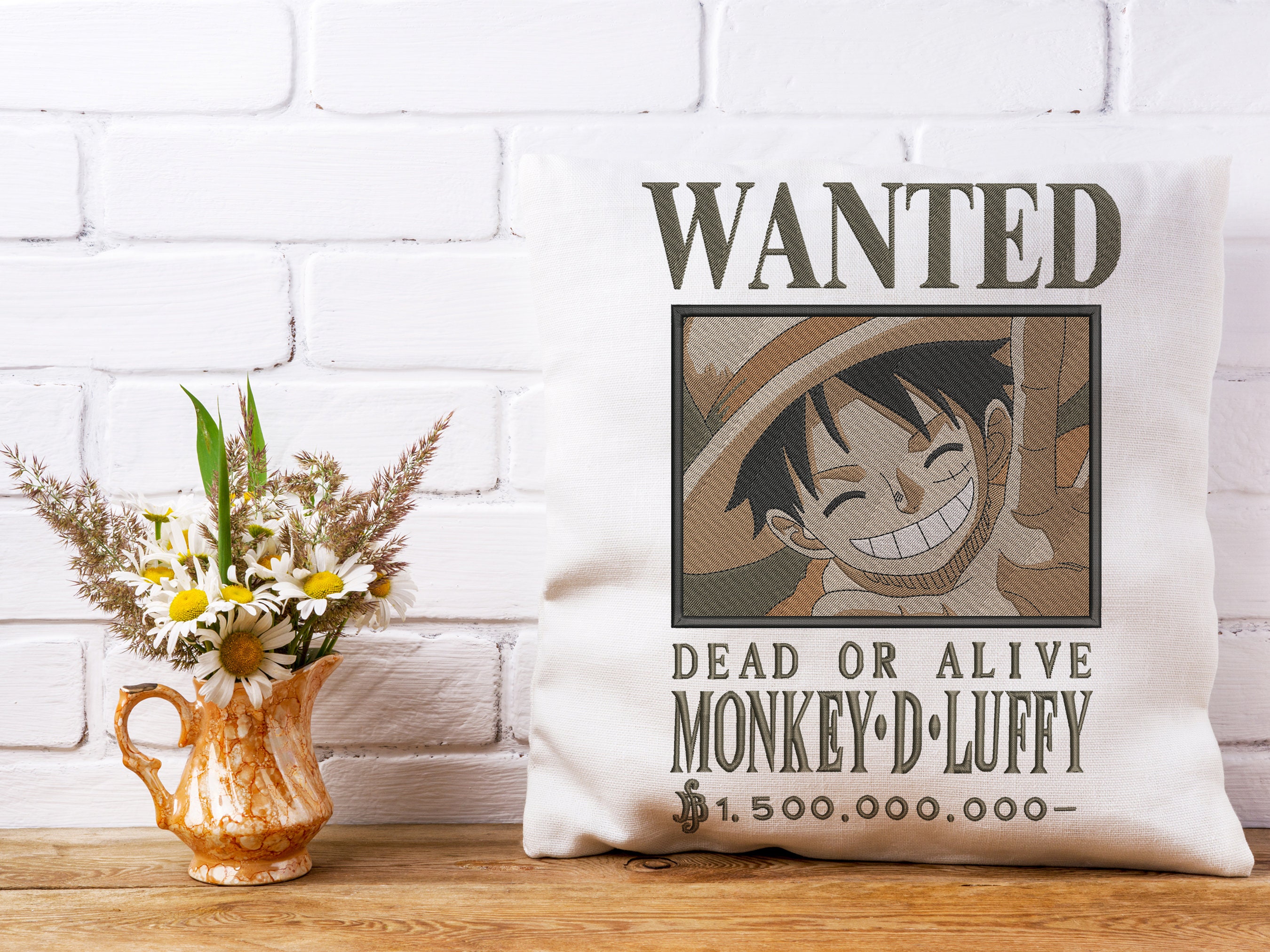 Monkey D. Luffy Digital Embroidery Design, Machine Embroidery File ...