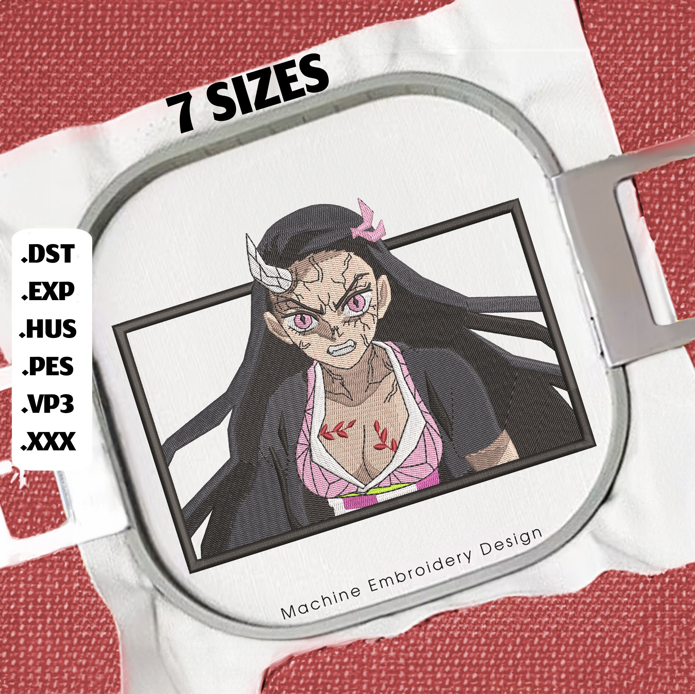 Nezuko Kamado Angry Machine Embroidery Design Digital Machine ...