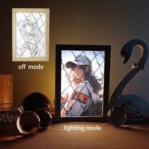 Customizable LED Light-up Photo Frame - Transform Your Favourite Anime ...
