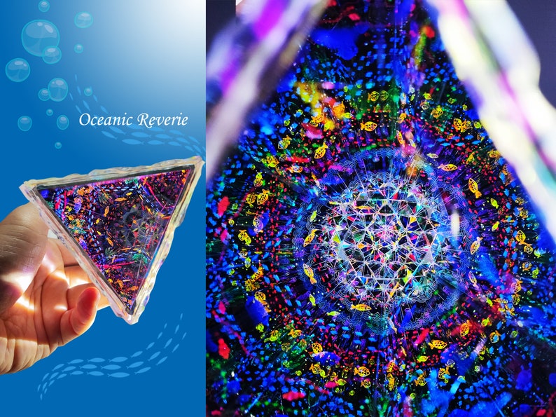 Triangular Pyramid 3D Kaleidoscope With Colorful Prism - Oceanic ...