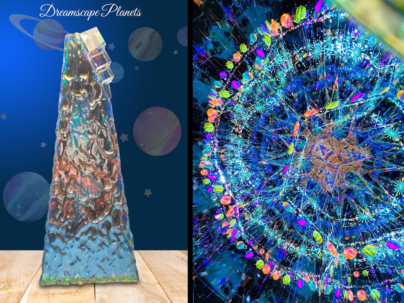 3D Handcrafted Kaleidoscope - With 3 Cube Prisms on the Top ...