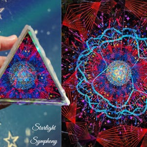 Triangular Pyramidal 3D Kaleidoscope - Starlight Symphony - Cosmic ...
