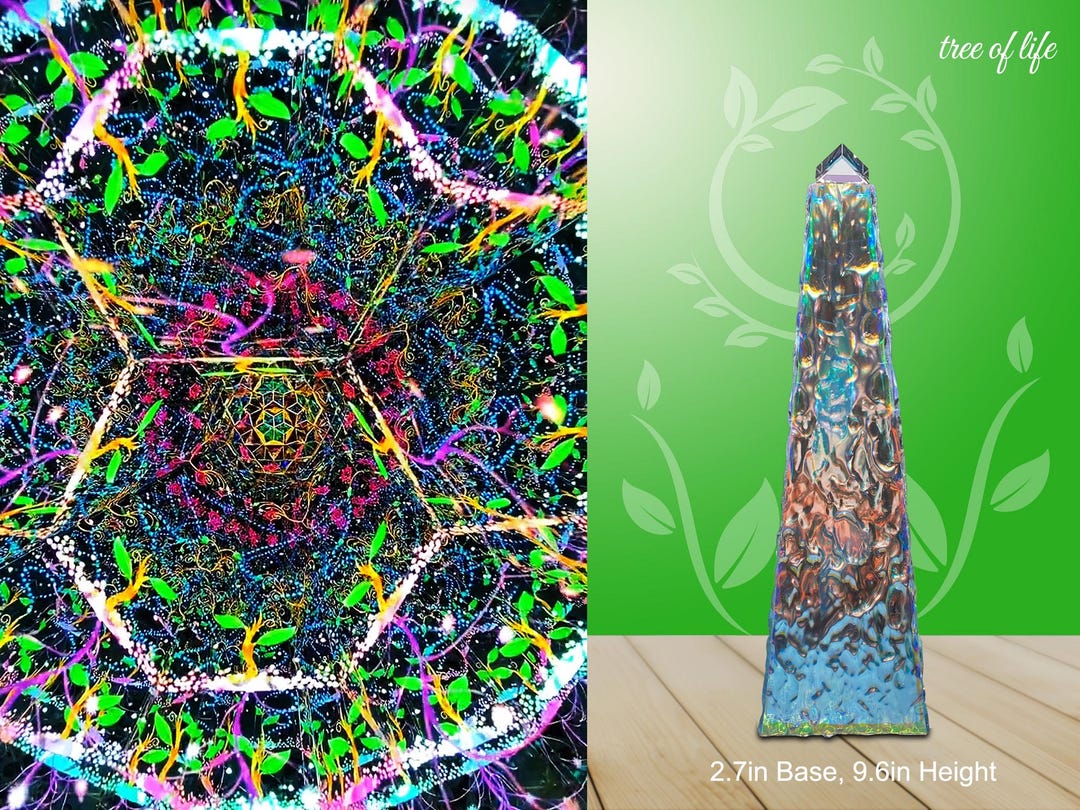 3D Handcrafted Kaleidoscope With a Cube Prism at the Top- Tree of Life ...