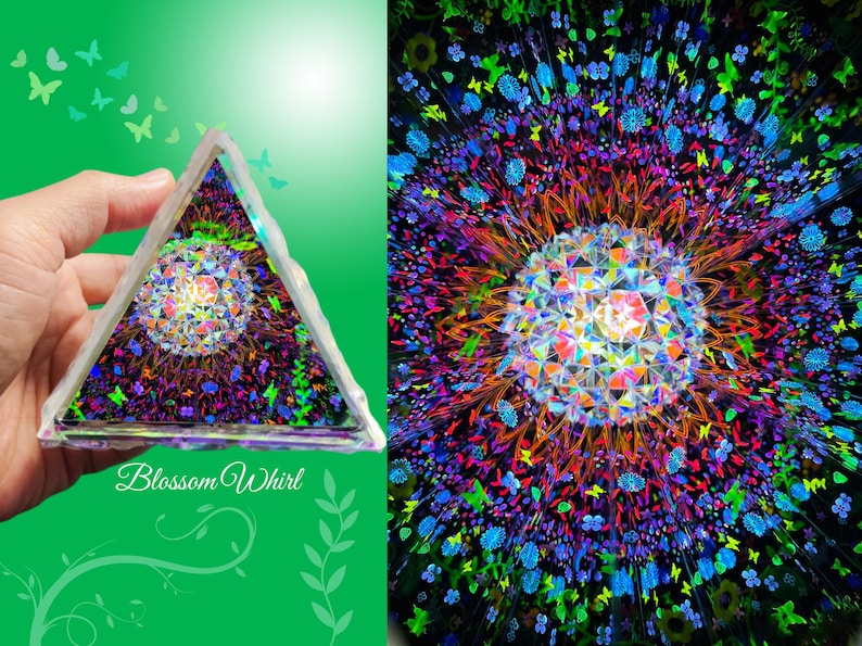 3D Kaleidoscope With a Cube Prism - Triangular Pyramid Shaped-blossom ...