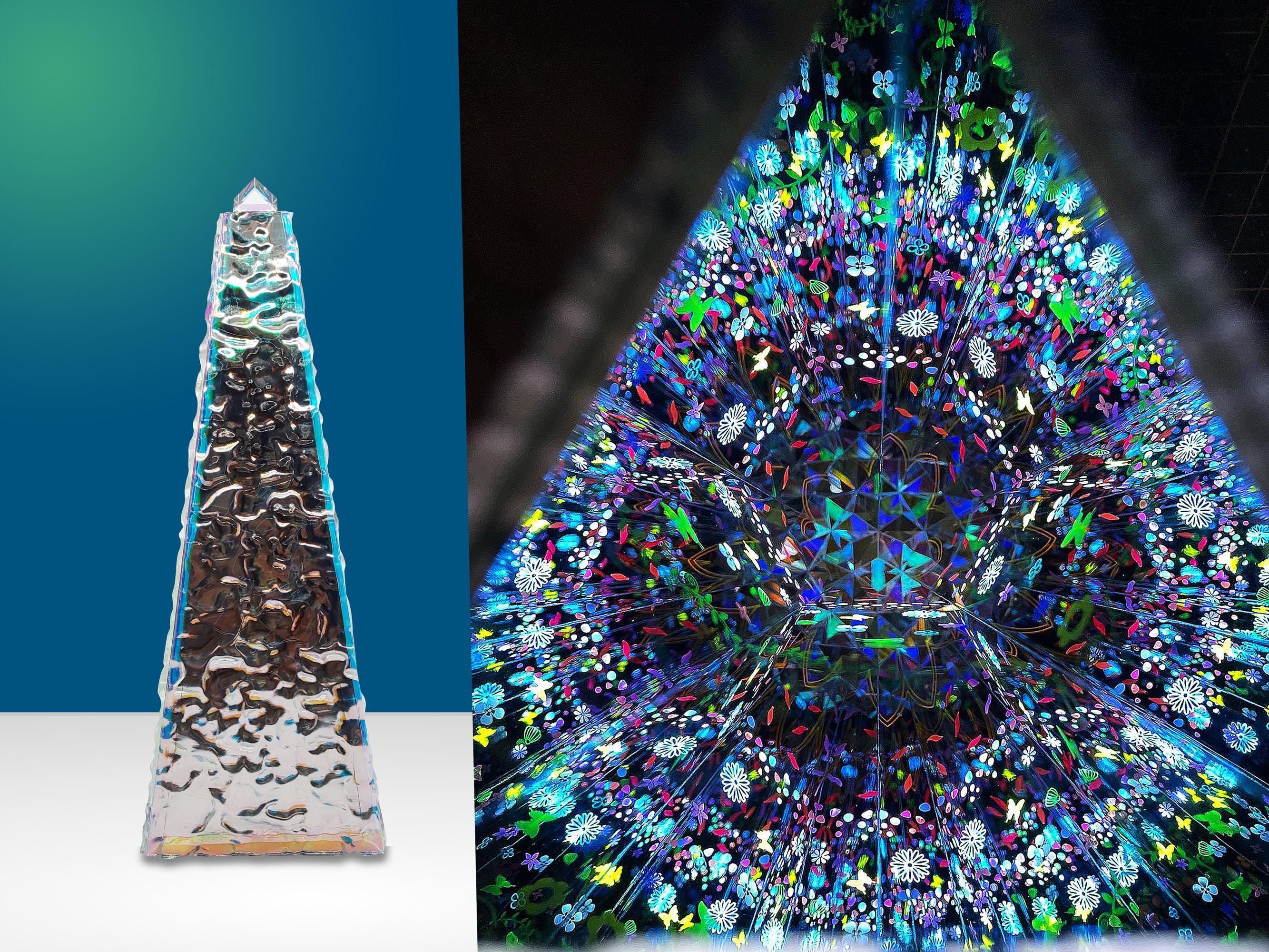 3D Kaleidoscope With a Cube Prism - Triangular Pyramid Shaped-blossom ...