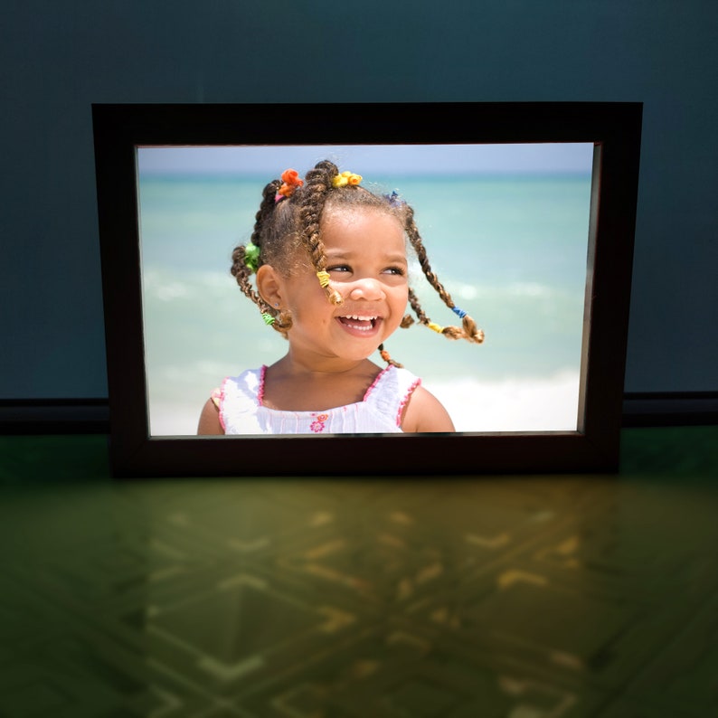 Personalized LED Backlit Photo Frame, 2-in-1 Illuminated Photo Mirror ...