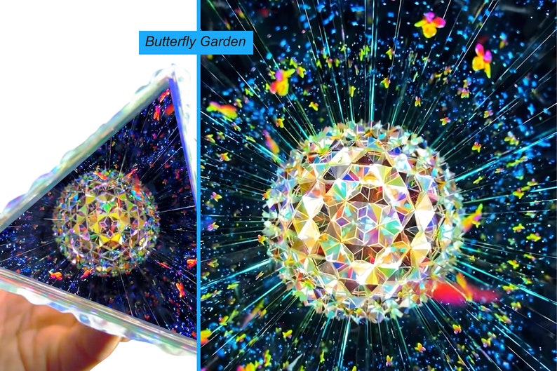 3D Kaleidoscope With Top Prism - Triangular Pyramid Shape - Multiple ...