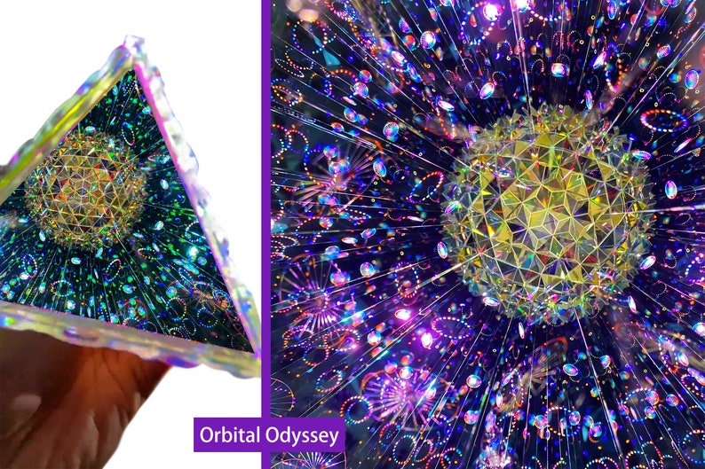 3D Kaleidoscope With Top Prism - Triangular Pyramid Shape - Multiple ...