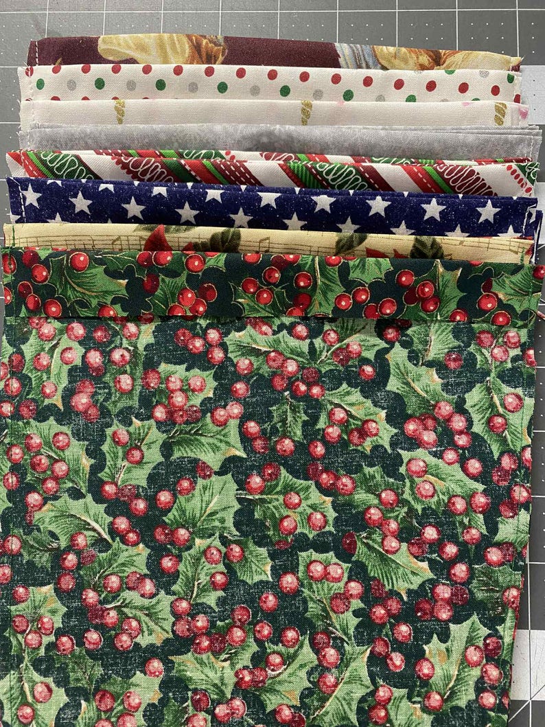 18" Christmas Stocking Liner, Felt Kit Insert, Patterned or Solid ...