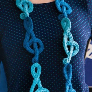 Music Note Clef Scarf Vintage Pattern ONLY Instant Digital Download - Etsy