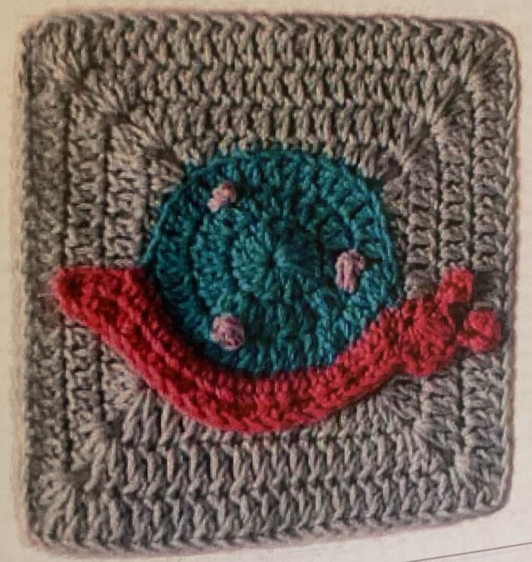 Crochet Snail Granny Square , Pattern ONLY Instant Digital Download - Etsy
