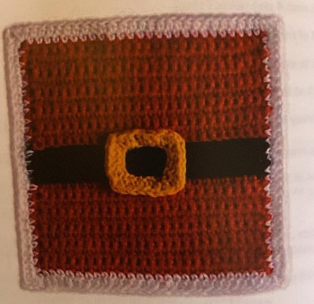 Crochet Santa's Belt Granny Square , Pattern ONLY Instant Digital ...
