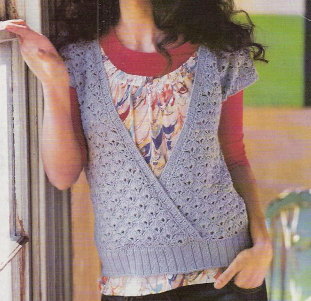 Vintage Crossover Top Crochet Pattern, Digital Download PDF - Etsy