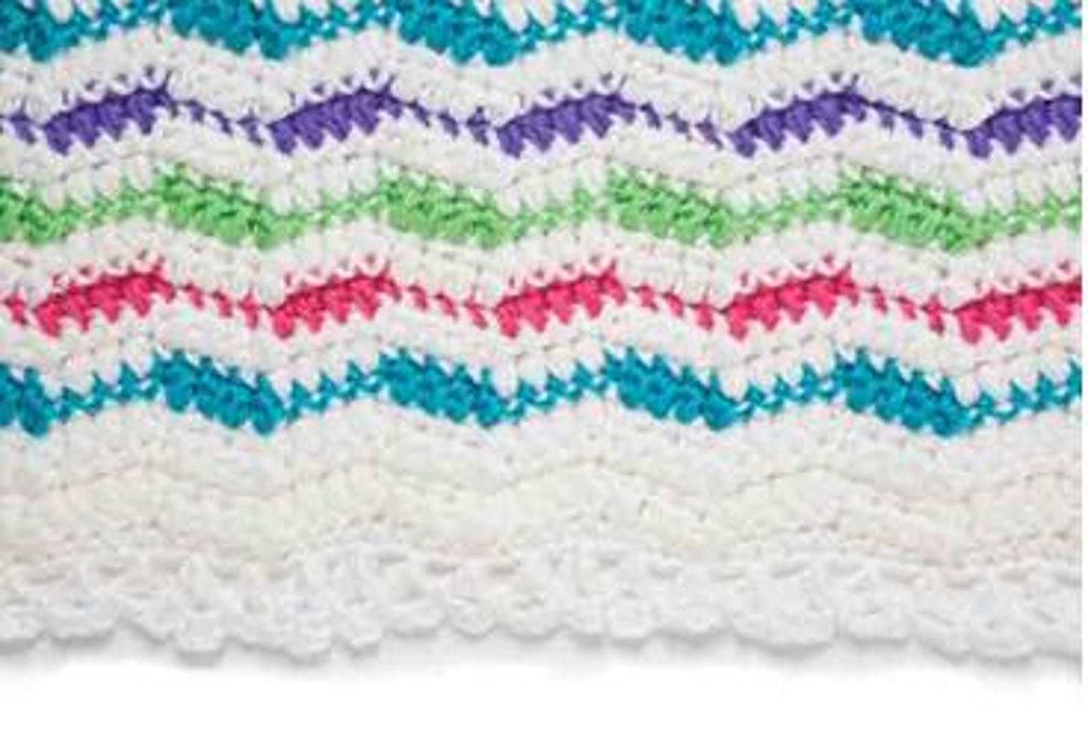 Multi Color Afghan Crochet Pattern, Digital Download PDF Vintage ...