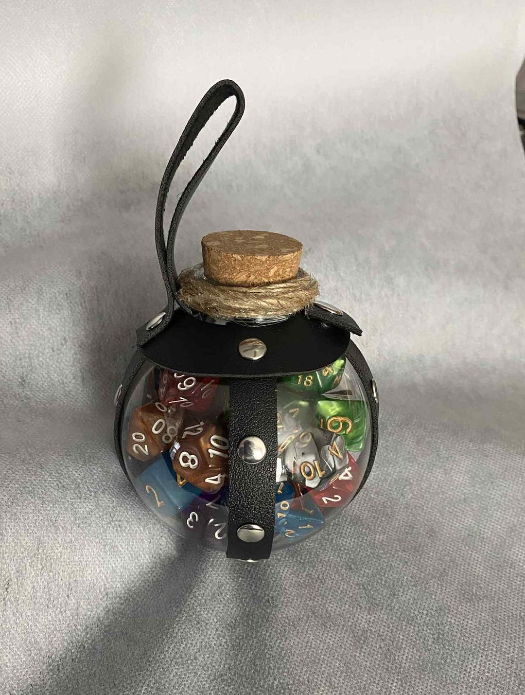 Polyhedral Dice Potion Bottle Flask – Holds up to 6 Standard Size Sets ...