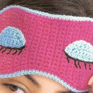 Crochet Sleep Eye Mask Pattern ONLY Instant Digital Download PDF ...