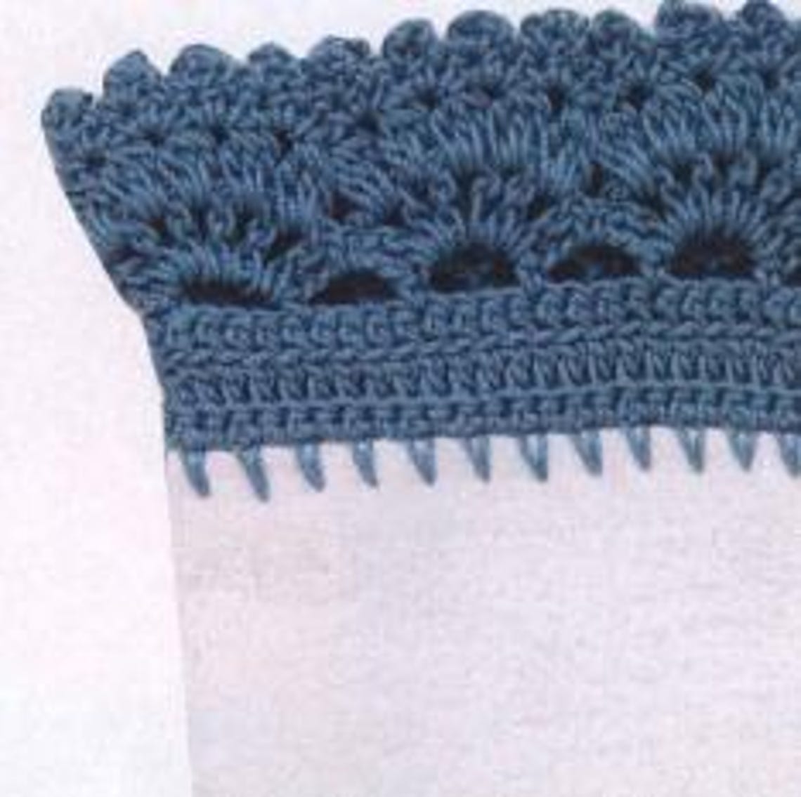 Vintage Doily Dish Towel Crochet Edges Accent Pattern, Digital Download ...