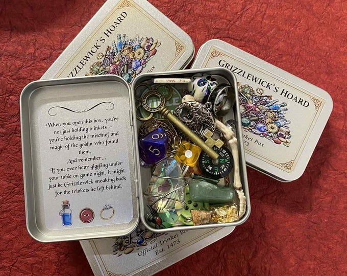 Goblin Treasure Box, Mystery Trinkets, Surprise Tin of Objects ...