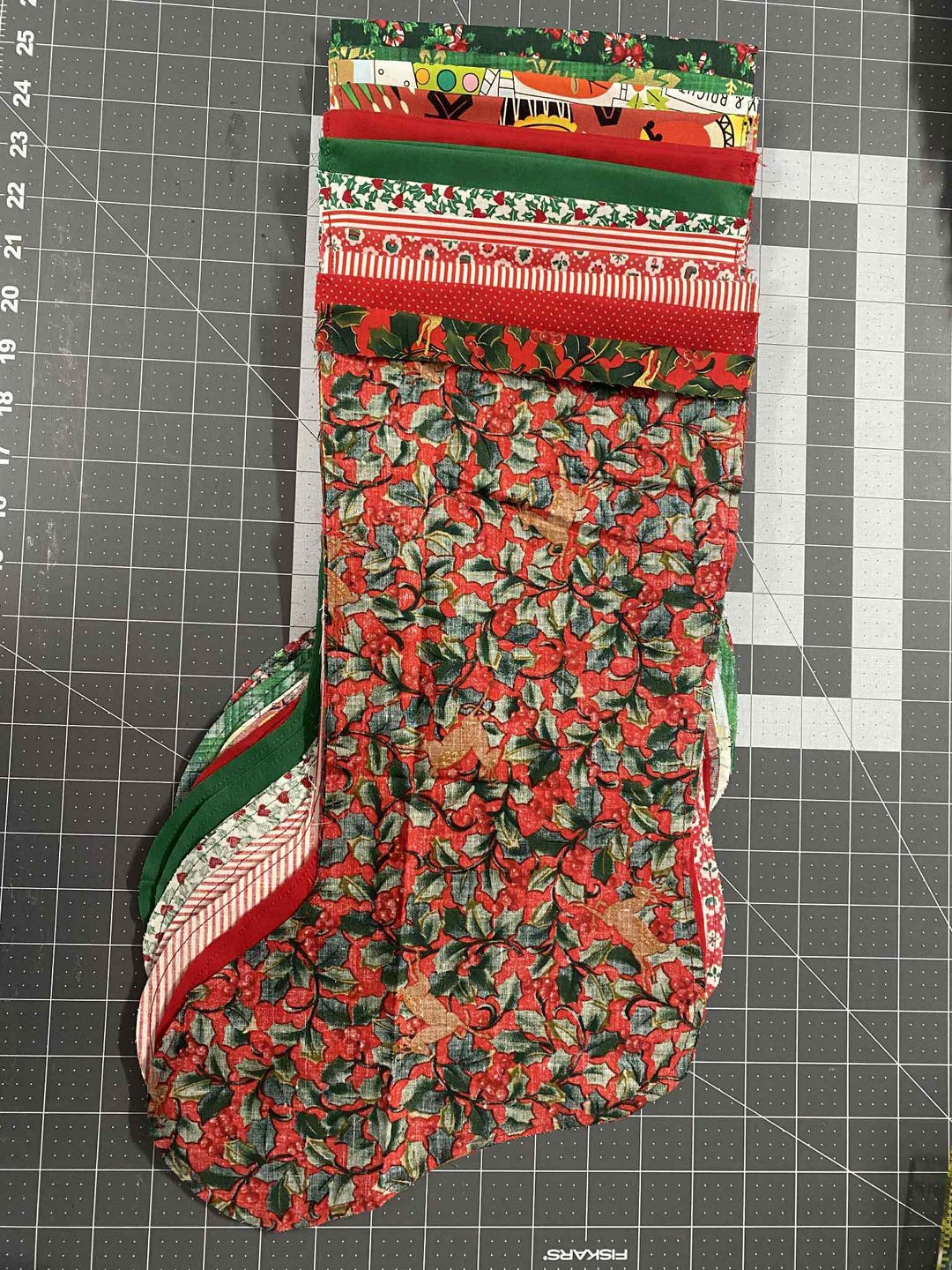 18" Christmas Stocking Liner, Felt Kit Insert, Patterned or Solid ...