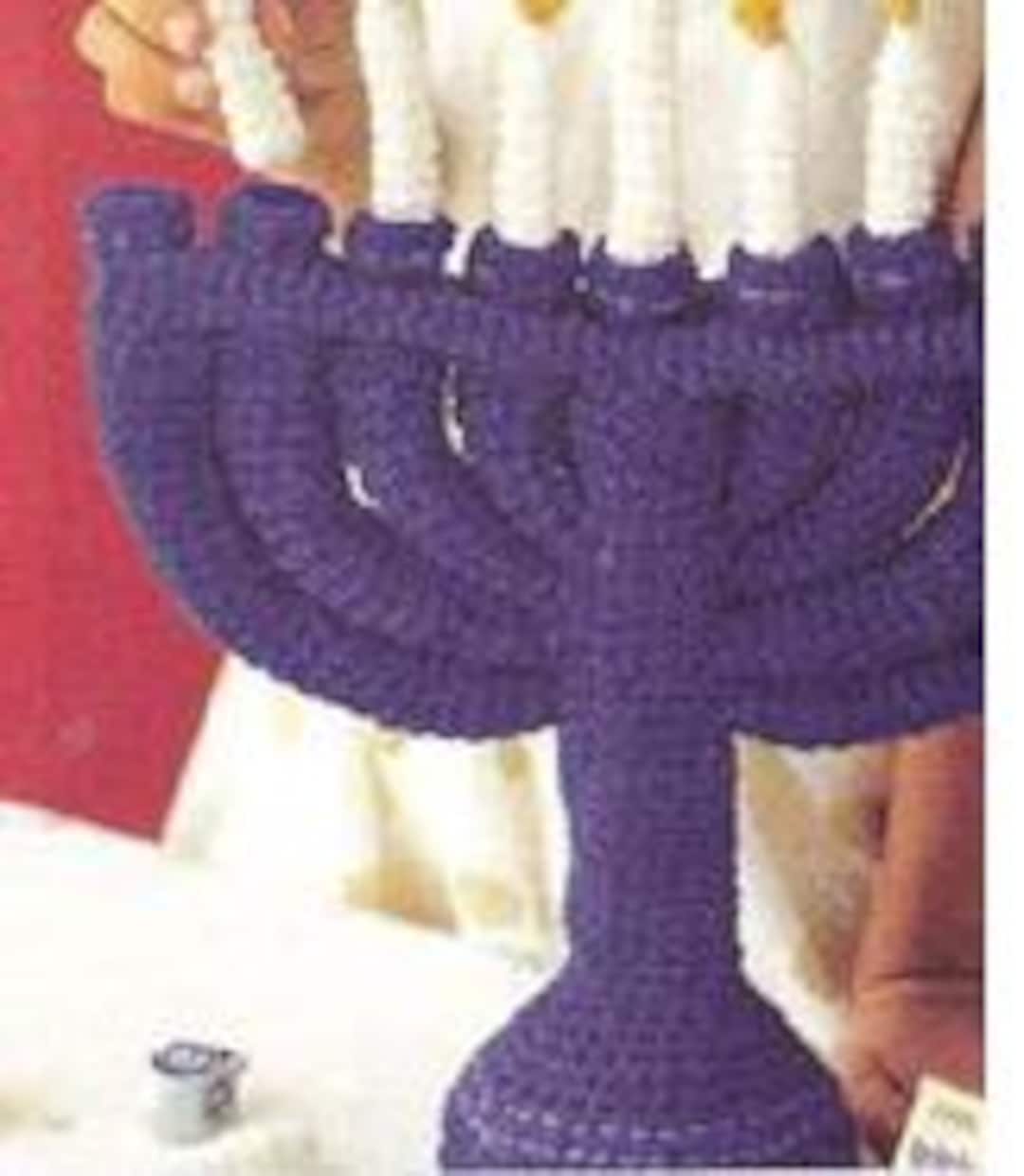 Menorah and Candles Vintage Crochet Pattern ONLY Instant Digital ...